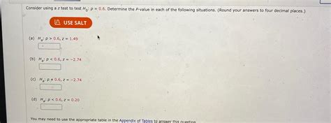 solved consider using a z ﻿test to test h0 p 0 6 ﻿determine