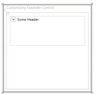 Customize Expander Control In WPF