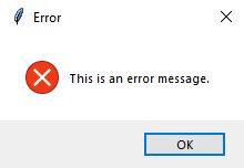 Tkinter Messagebox Displaying Message Boxes
