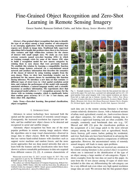 pdf fine grained object recognition and zero shot learning in remote sensing imagery