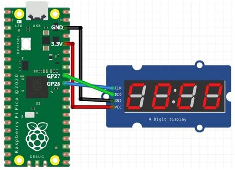 TM1637 4 Digit 7 Segment Display Module With Raspberry Pi Pico