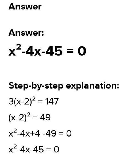 3 x 2 2 147 quadratic equation