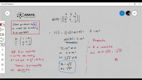Calcular Los Valores Para Los Cuales Una Matriz Es Invertible YouTube