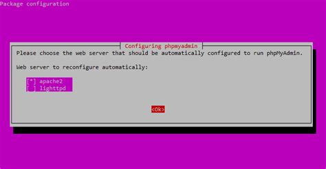 install and configure phpmyadmin