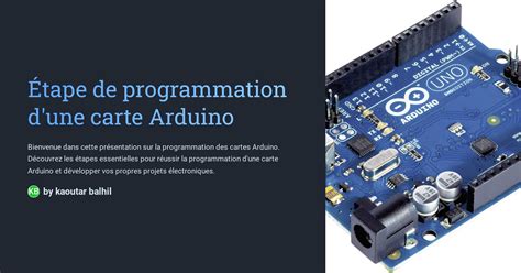 Étape de programmation d une carte arduino