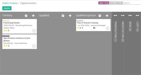 Set Up And Organize Your Sales Pipeline Odoo 9 0 Documentation