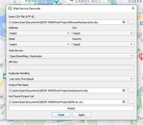 Geocoding And Reverse Geocoding Addresses In QGIS CUOSGwiki