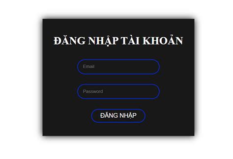 tạo form đăng nhập đẹp với html và css