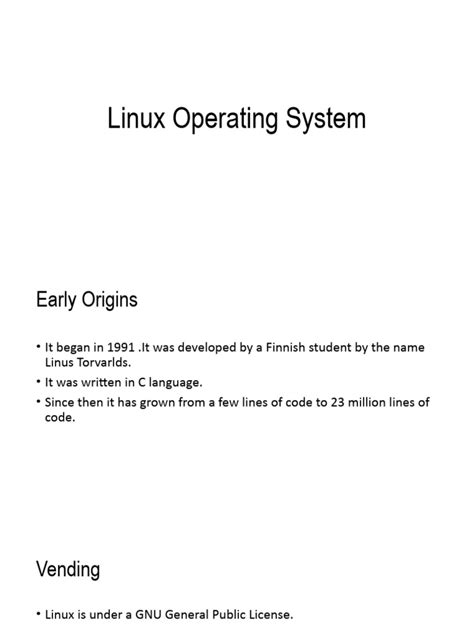 linux operating system pdf