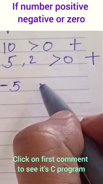 check if number positive negative or zero c shorts youtube