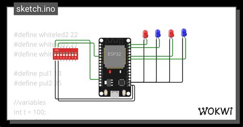 Leds Wokwi ESP32 STM32 Arduino Simulator