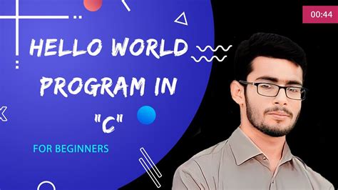 c programming hello world program code with sohail youtube