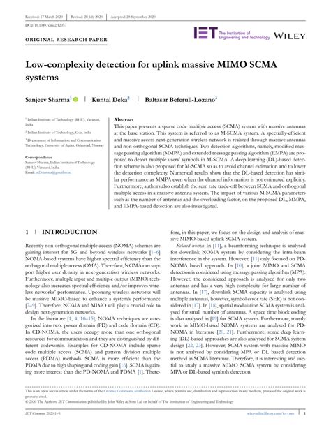pdf low‐complexity detection for uplink massive mimo scma systems