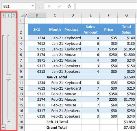 How To Create An Outline In Excel Google Sheets Automate Excel