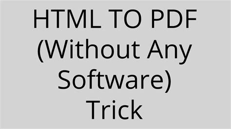 how to convert html file into pdf file without software and website hindi urdu all expertness