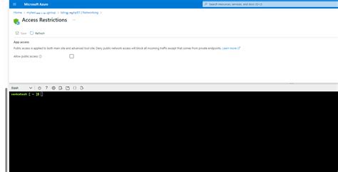 powershell enable public access for azure app service via azurecli stack overflow