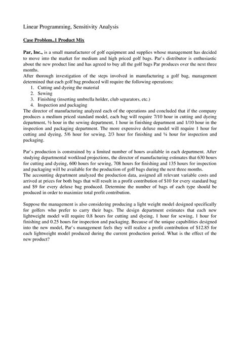 docx linear programming sensitivity dokumen tips
