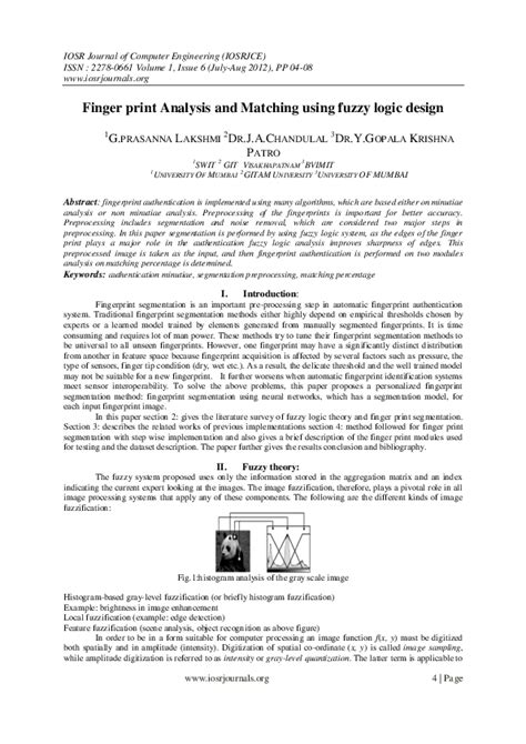 pdf finger print analysis and matching using fuzzy logic design ملاك السماء
