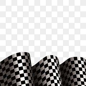 Checkered Flag Banner Clipart PNG Images Black And White Checkered