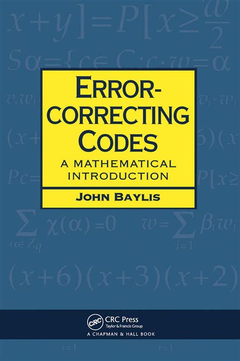 error correcting codes a mathematical introduction chapman hall crc mathematics series