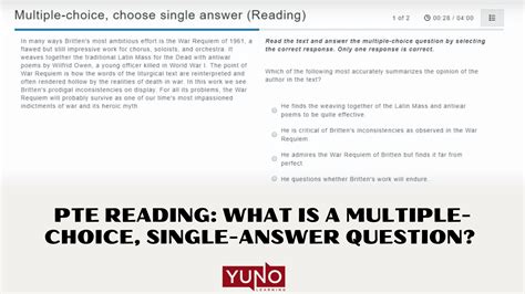 PTE Reading What Is A Multiple Choice Single Answer Question