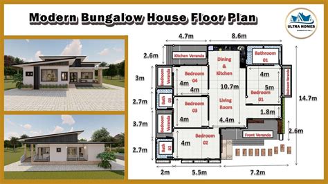 Modern Bungalow House Design With Floor Plan Floor Roma