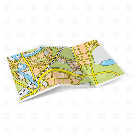 Folded Map Vector At Vectorified Collection Of Folded Map Vector