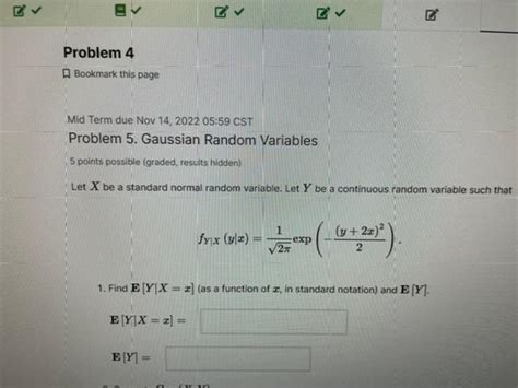 [solved] gaussian random variables 5 points possible grad