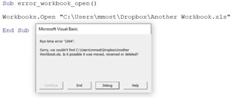 how do you fix run time error 1004 in vba vba and vb tutorials education and programming