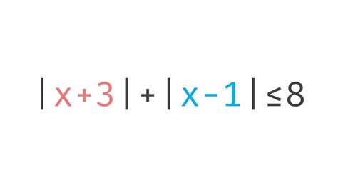 solving inequalities with two absolute values by testing points youtube