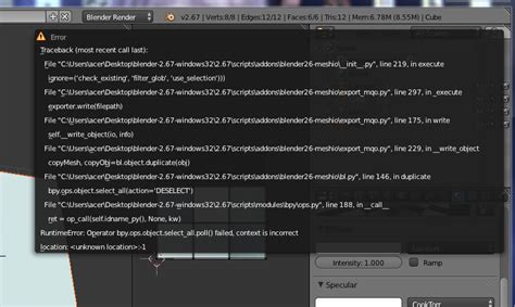 Error When Exporting Mqo Format Python Support Blender Artists