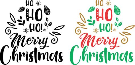 Ho Ho Merry Christmas 14435013 Vector Art At Vecteezy