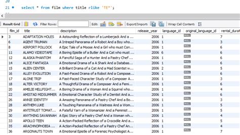 Rlike Operator In Mysql