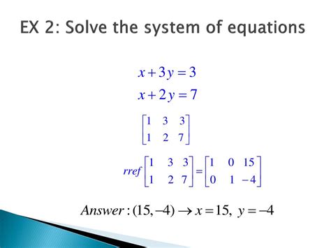 ppt solving systems of equations using matrices powerpoint presentation id 6882399