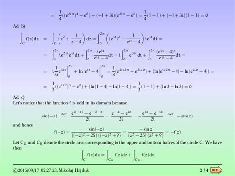 complex integral