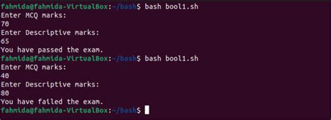 how to use boolean value in bash