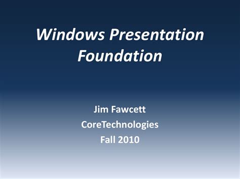 windows presentation foundation pdf extensible application markup language windows