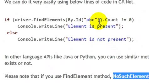 How To Check If Element Exists In Selenium YouTube