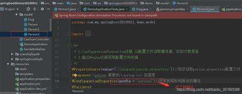 springboot 之从配置文件读取值到对象中 configurationproperties 如何获取 嵌套对象 的属性值 csdn博客