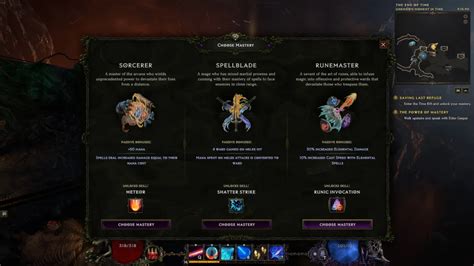 Last Epoch Masteries Explained