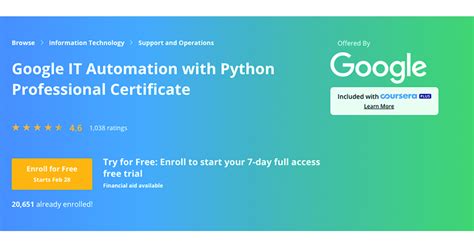 Google IT Automation With Python Professional Certificate