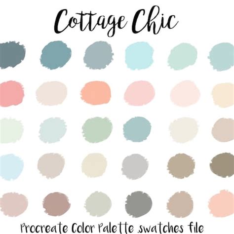 Procreate Color Palette COTTAGE CHIC Procreate Swatches Etsy