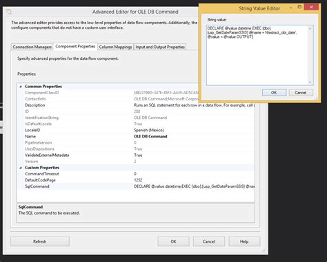 sql server ssis output a single value from an ole db command and hot sex picture