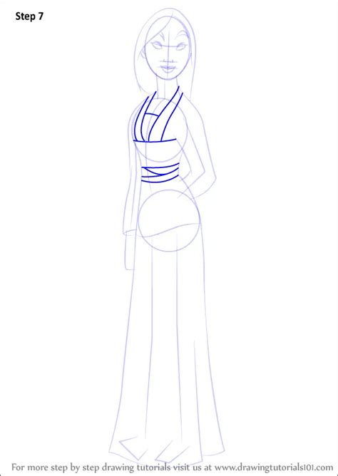 Learn How To Draw Fa Mulan From Mulan Mulan Step By Step Drawing