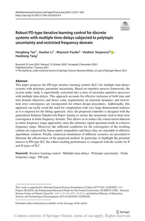 robust pd type iterative learning control for discrete systems with multiple time delays