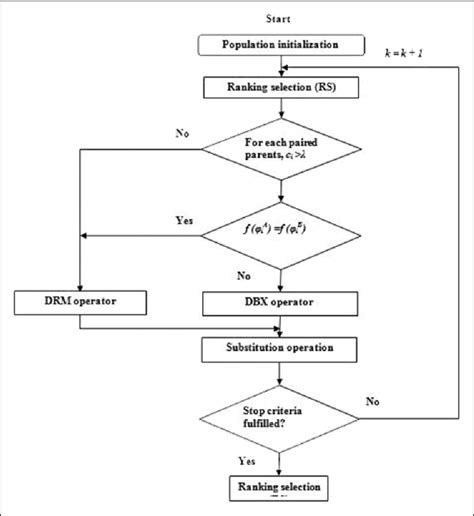 flow chart of rcga based optimization process rcga real coded genetic download scientific