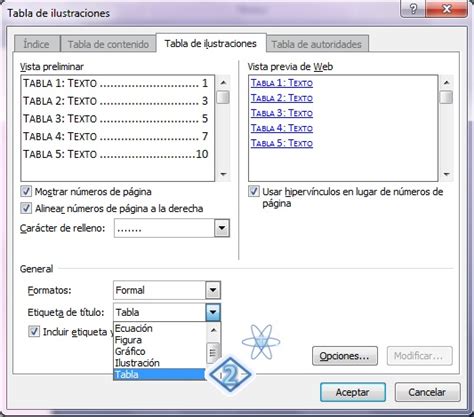 Poner Indice De Tablas En Word Image To U