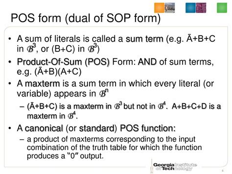ppt ece2030 introduction to computer engineering lecture 6 canonical standard forms