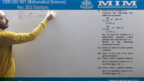 nta csir net maths differential equations part b youtube