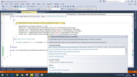 C Datagridview Cell Click Event Error To Get Datagrid To Textbox